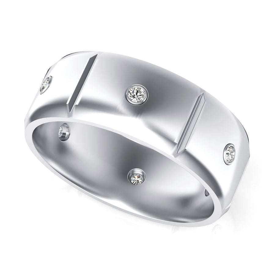 Mens Band – Diamond Studs Earring
